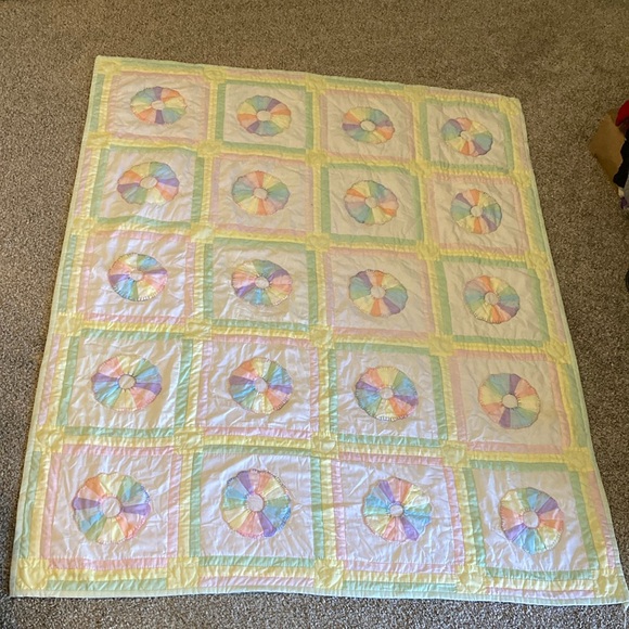 Bedding | Amish Handmade Pastel Patchwork Quilt 53x43 | Poshmark